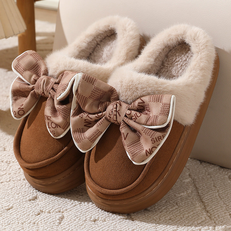 Wanda | Dames Pantoffels - Pluche Voering met Strik Detail, Comfortabe ...
